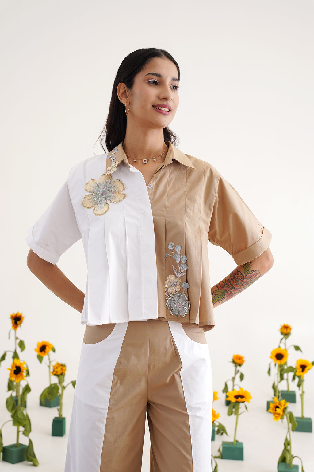 Elara Two Tone Shirt – Sunandini.in